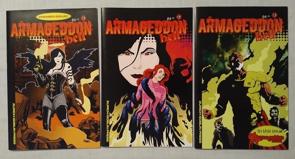 Armageddon: Hell #1-3 (2013) Zurich Goblin Press - signed by Dan "Smif ...