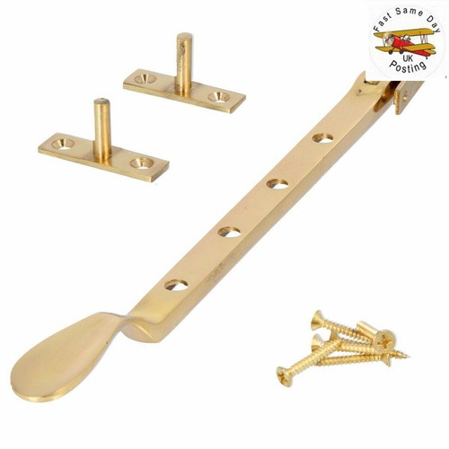 SOLID BRASS VICTORIAN CASEMENT STAY 250MM LONG Window Lever Arm Latch ...