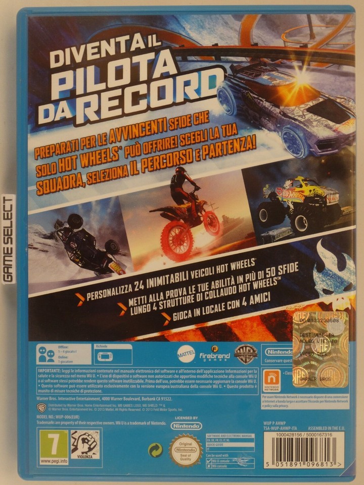 Hot Wheels Record Driver World's Best Driver Wii U Wiiu Pal - Completo ...