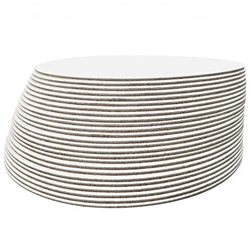 25 Pack 10 Inch White Cake Boards Disposable Round Cake Base Circles ...