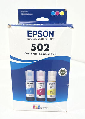 Epson EcoTank T502 Tri-Color Ink Cartridges for Expression/WorkForce ...