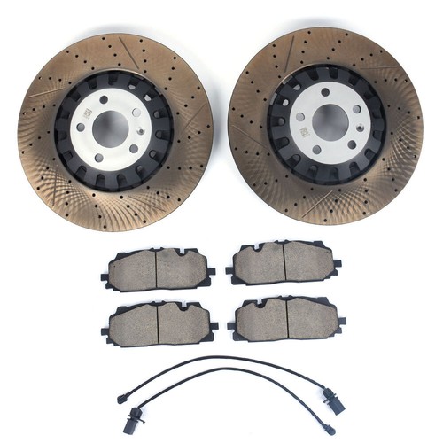 New Set of 2 Front 375mm Vented Brake Disc Rotors & Pads For A6 A8 Q Q7 ...