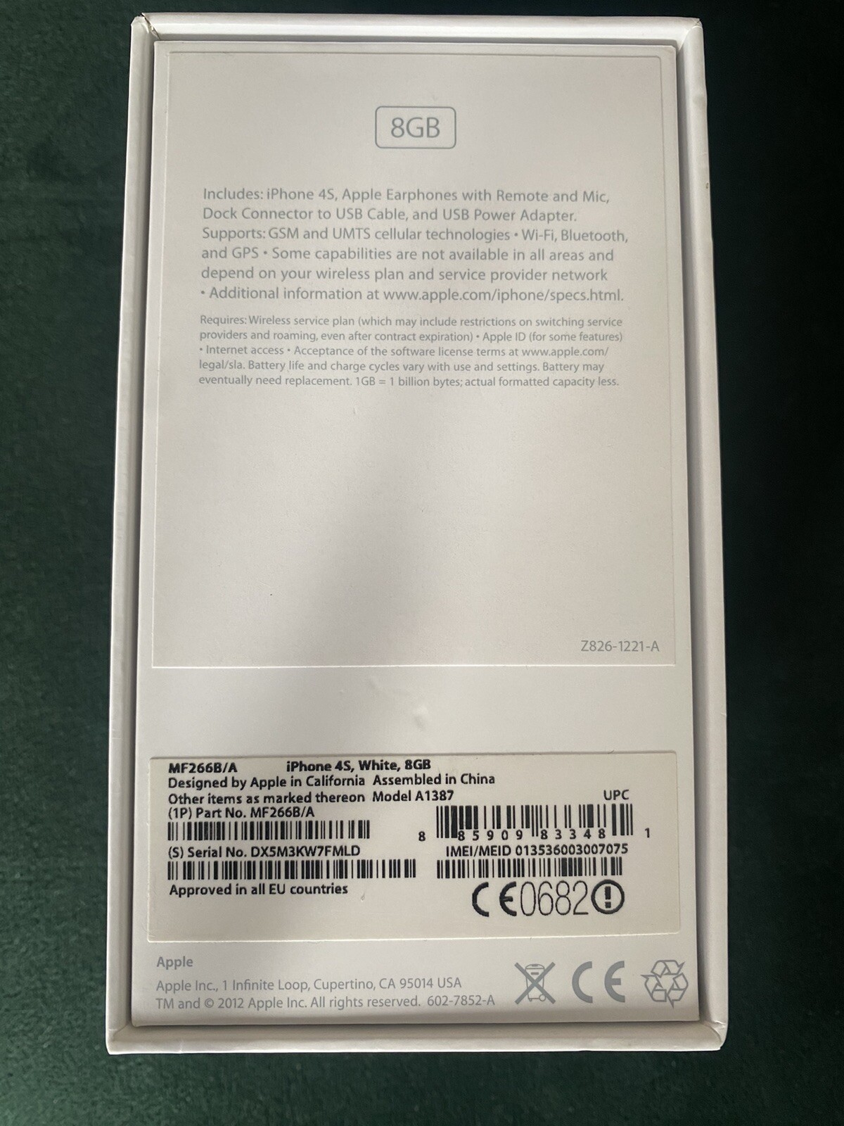 Apple iPhone 4s - 8GB - White (O2) A1387 (CDMA + GSM) for sale online ...