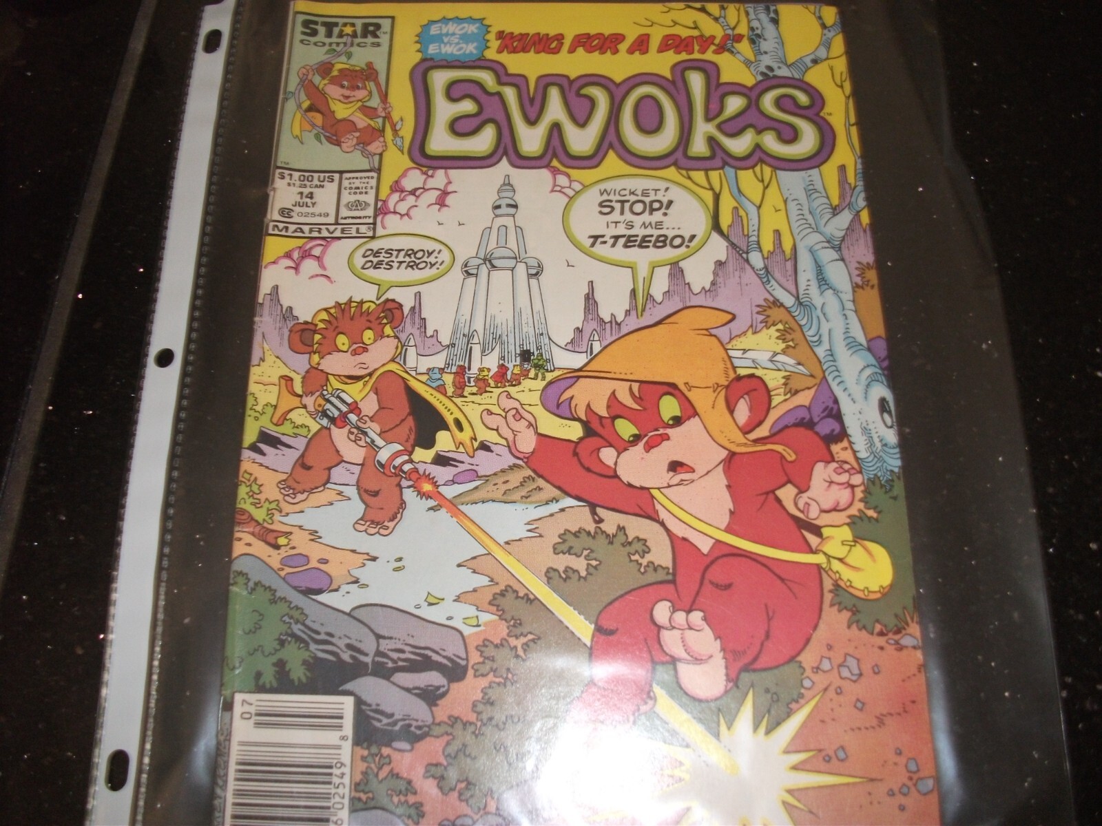 Ewoks Comic Book Vol 1 No. 14 July 1987, The FINAL issue, good shape ...