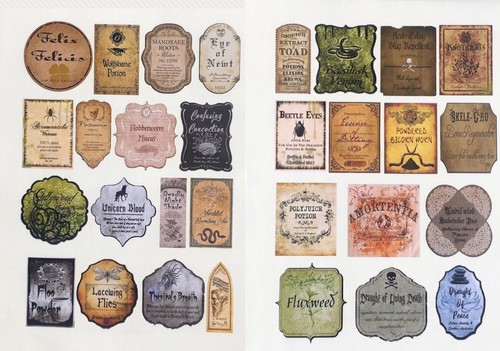 30 Stickers 2” Tall Potion Label Apothecary Adhesive Labels Harry ...
