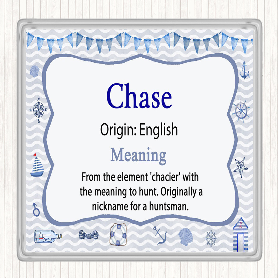 Chase Name Meaning Drinks Mat Coaster Nautical | eBay UK