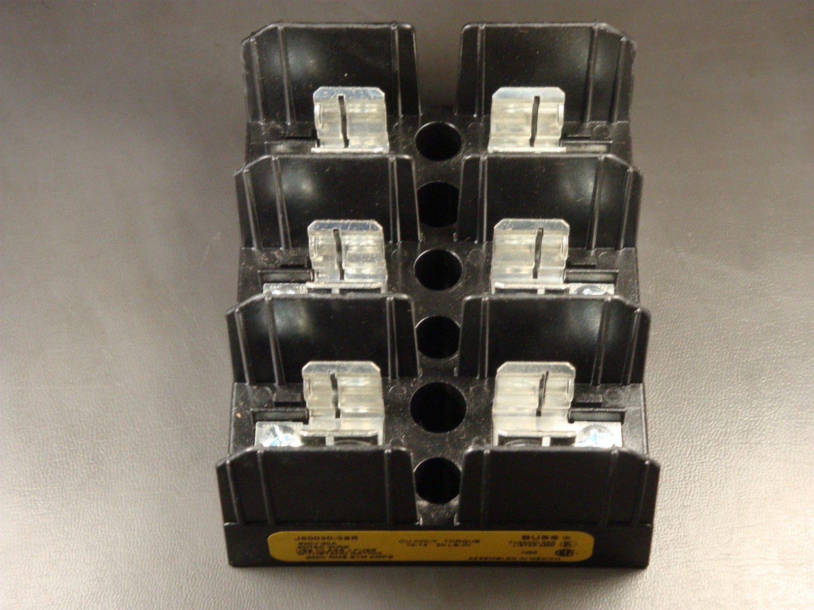 J60030-3SR Bussmann Class J Fuse Block 600V 1/2A-30A 3 Pole NOS | eBay