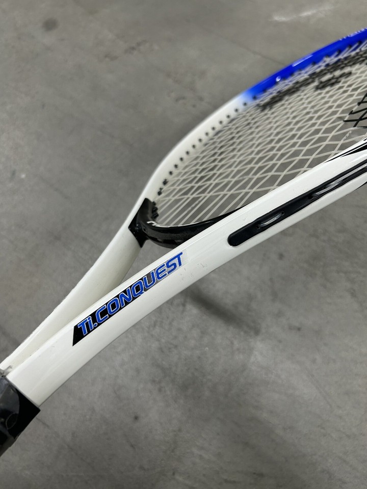 HEAD Ti. CONQUEST Tennis Racquet 4 3/8-3 Titanium Blue White Head NEW ...