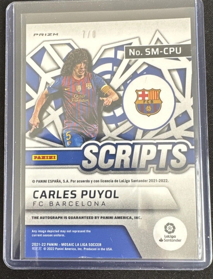 Panini 21-22 Mosaic La Liga Barcelona Scripts Auto Black Gold Carles ...