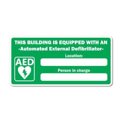 Equipped With AED Defibrillator Notes Sticker | eBay