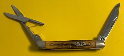 Case XX Stag Baby Swamp Rat With Scissors Knife 1990's ~ 4 DOT | eBay