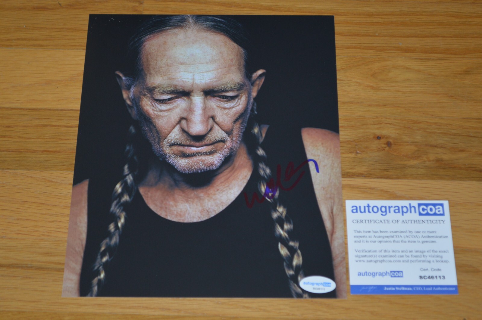 Willie Nelson Autographed 8x10 Color Photo with AUTOGRAPH COA | eBay