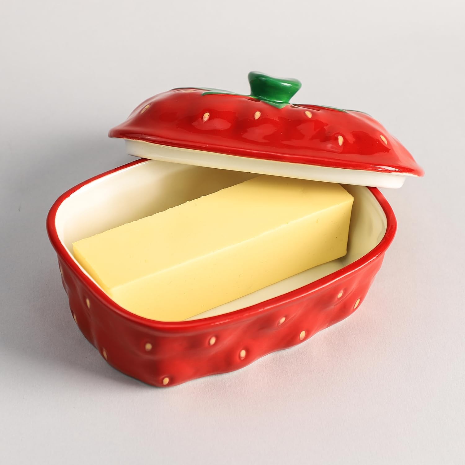 Ceramic Butter Dish with Lid Butter Keeper Butter Plate Tray for ...