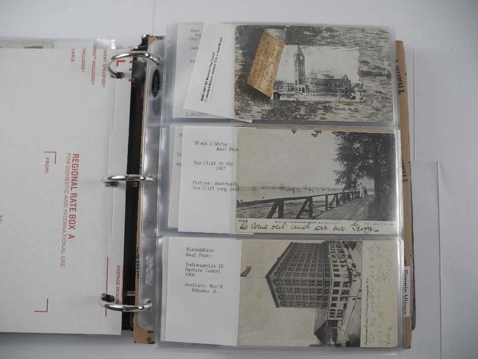 POSTCARDS, POSTAL CARDS, Amazing Vintage assortment in a large binder ...