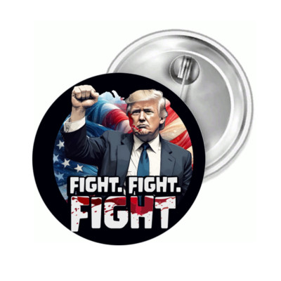 Trump Fight Fight Fight US Wahl Musk Anstecknadel Button Anstecker Pin ...