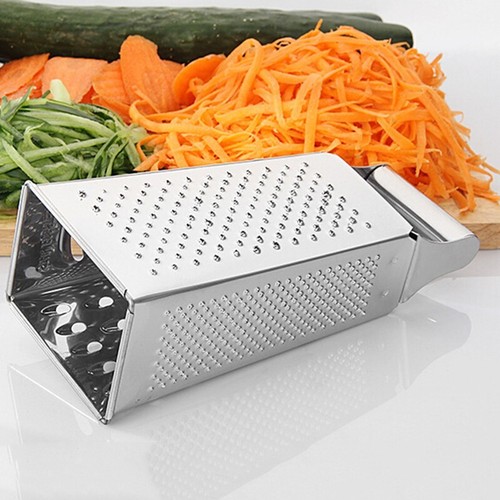 NEW Stainless Steel Multi-function Kitchen Cheese 4-side Box Grater ...