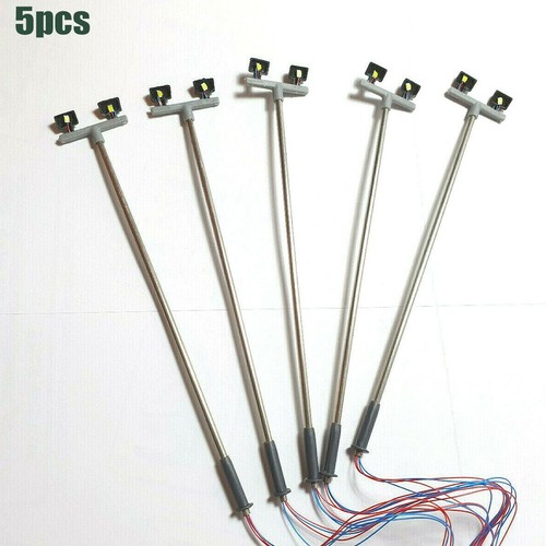 5 Pack of OO Gauge Flood Lights with Twin LED Lights for Model Railway ...