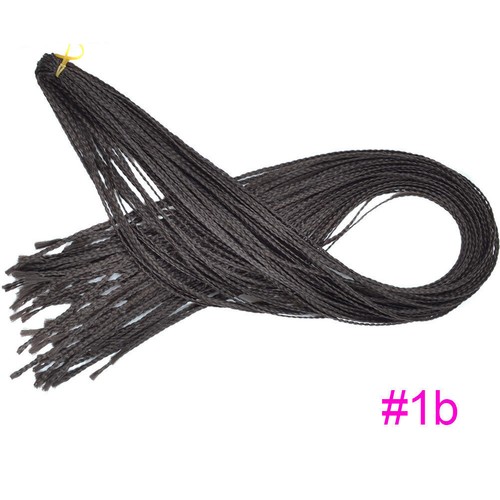 28" Thin Long Box Braids Crochet Braiding Hair Extensions Micro Dreads ...