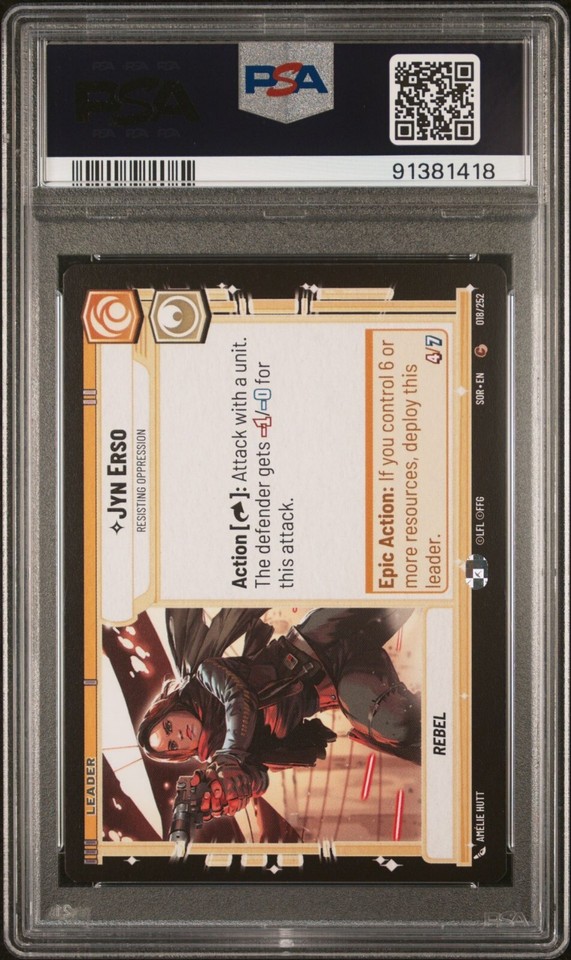 2024 Star Wars Unlimited SOR EN Jyn Erso Card #018 PSA GEM MT 10 | eBay