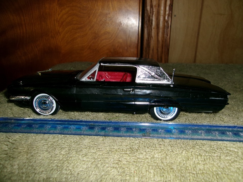 Vintage AMT 1:25 '65 Ford Thunderbird Nice Black Built Model Car,"As Is ...