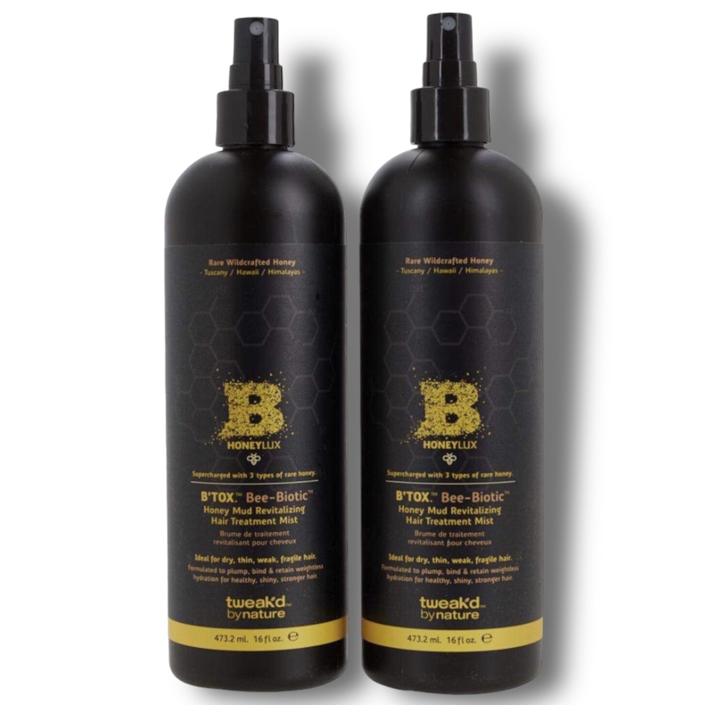 2 Tweak'd by Nature Btox Bee Biotic HoneyLux Hair Treatment Mist SPRAY ...