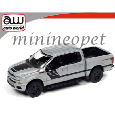 AUTOWORLD AWSP055 A 2019 FORD F-150 XLT SPORT PICK UP TRUCK 1/64 SILVER ...