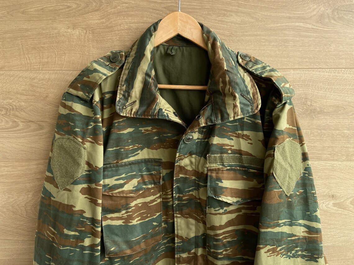 Vintage Lizard Camo Jacket Field Jacket M65 Greek Arm… - Gem