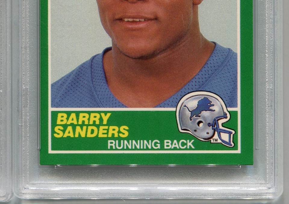 1989 Score Barry Sanders Rookie Card RC Graded PSA 9 Mint Football #257 ...