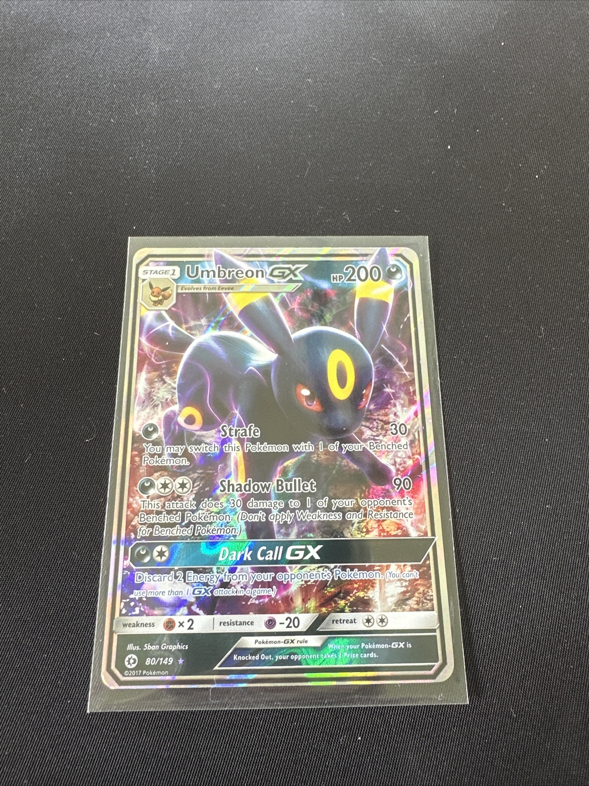 Pokémon TCG Umbreon GX Sun & Moon Base Set 80/149 Holo Ultra Rare | eBay