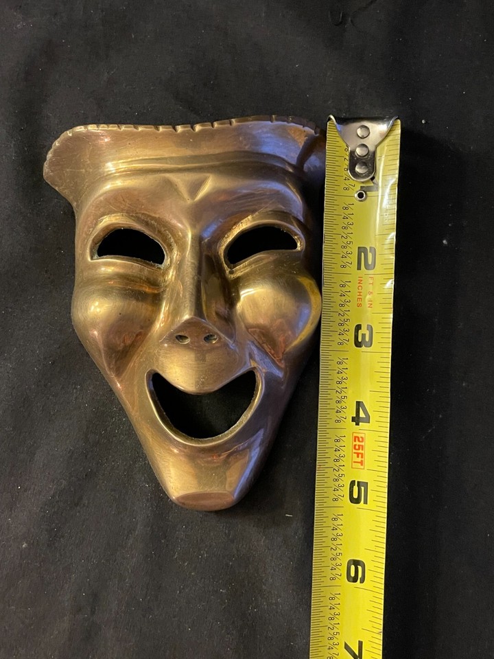 Vintage Brass Theatre Comedy Drama Masks Faces Wall Hanging Wall Art | eBay