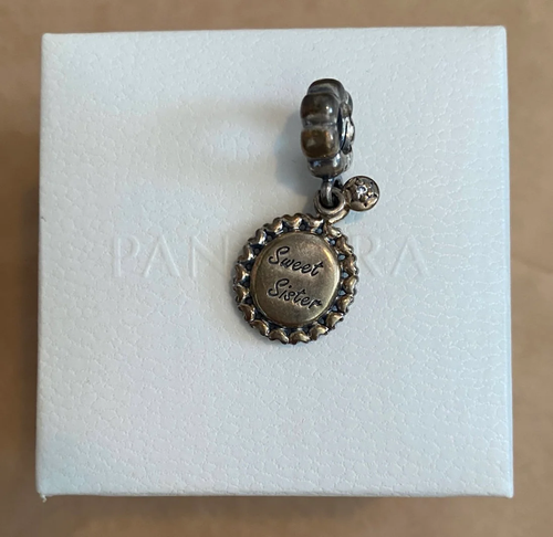 Pandora Sterling Silver 925 "Sweet Sister" Charm w Box | eBay.de