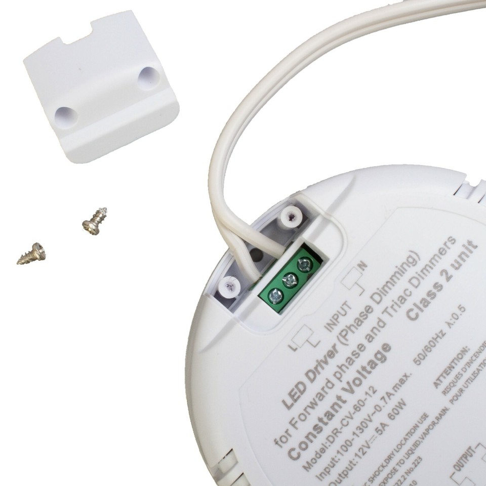 12v 30W 60W Triac Dimmable LED Light Round Driver Power Supply Class 2 ...