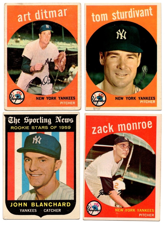 1958-59 Topps Baseball - 22 Card Lot - New York Yankees - Stengel ...