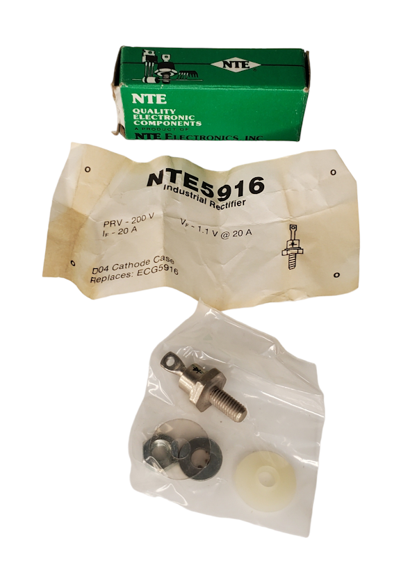 Aircraft NTE Electronics NTE5916 RECTIFIER 200V 20A DO-4 CATHODE CASE ...