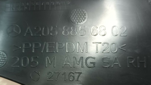 MERCEDES BENZ C Class W205 Plastic Trim Cover A2058856802 Genuine for ...