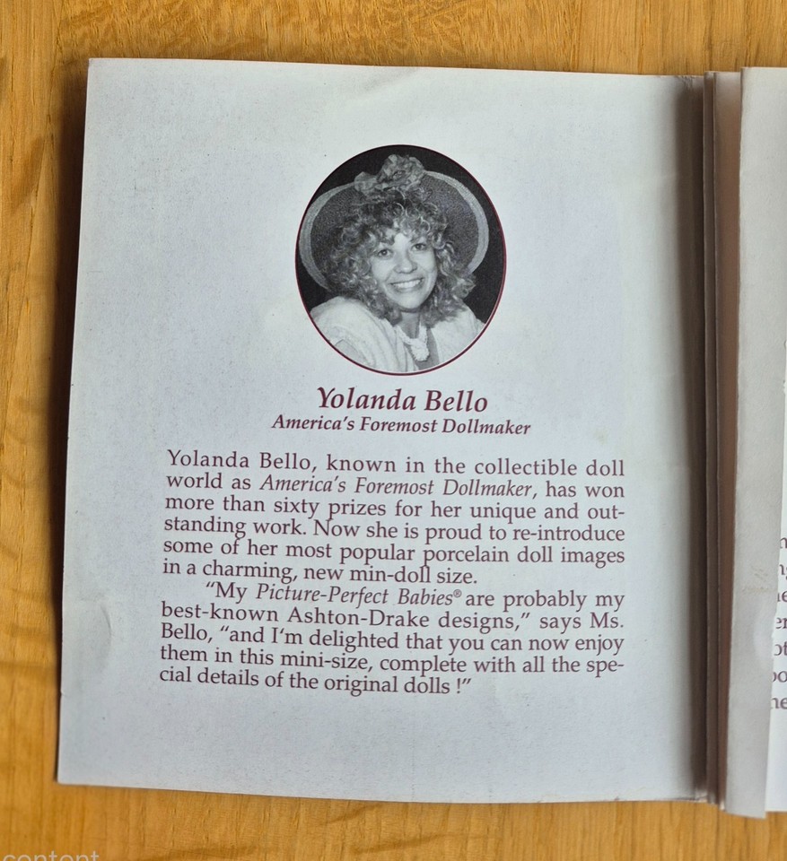 picture perfect babies mini dolls yolanda bello america's foremost doll ...