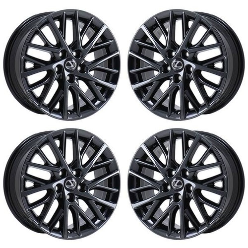 17" LEXUS ES350 PVD BLACK CHROME WHEELS-C RIMS FACTORY OEM 74332 ...