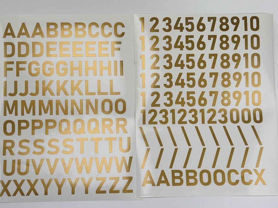 3X Alphabet & 0-10 Vinyl Decal Numbers - Mailbox, Wall, Address, Locker ...