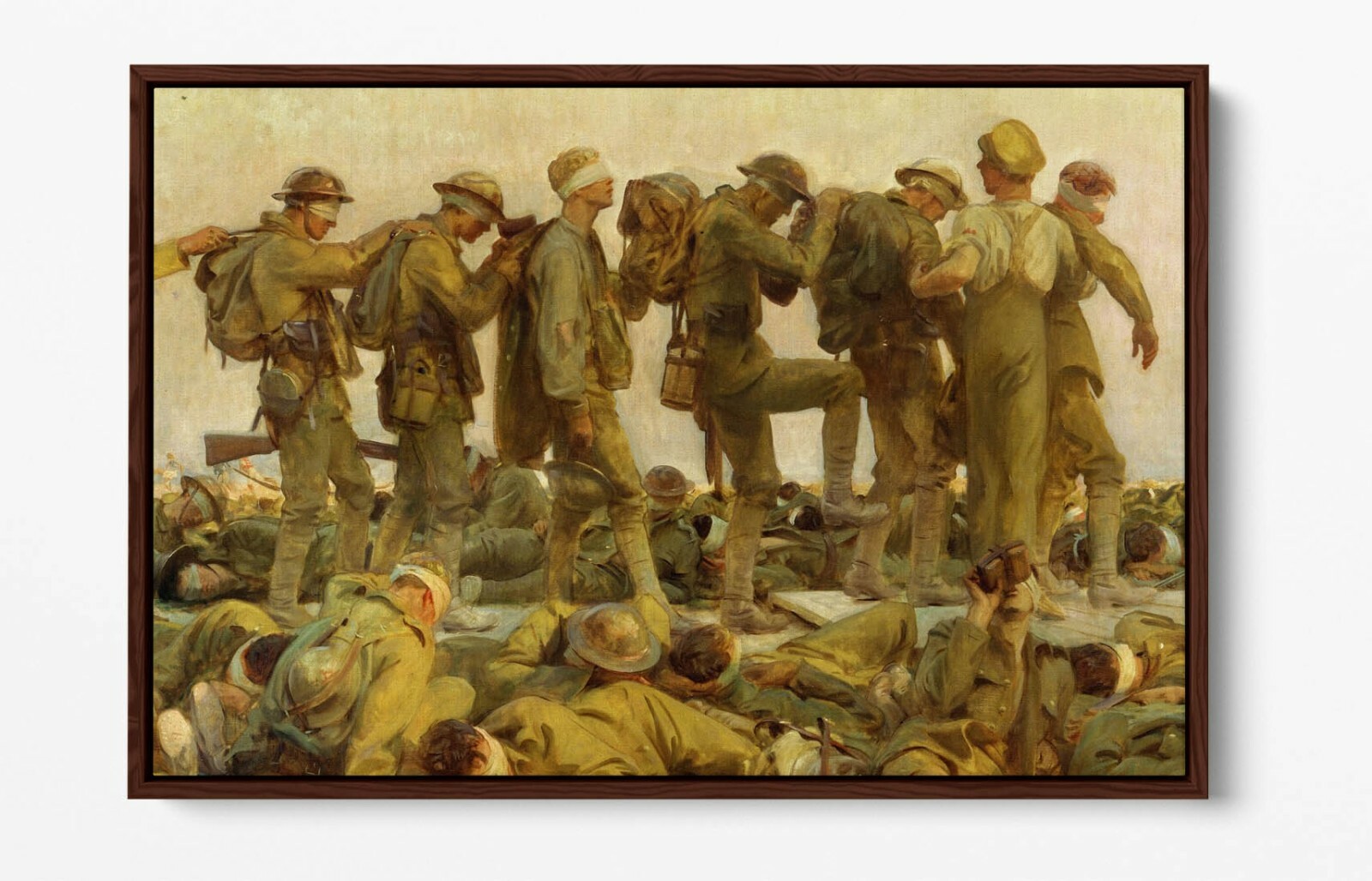 JOHN SINGER SARGENT, GASSED 2 -FLOATER EFFECT FRAMED CANVAS ART PRINT ...