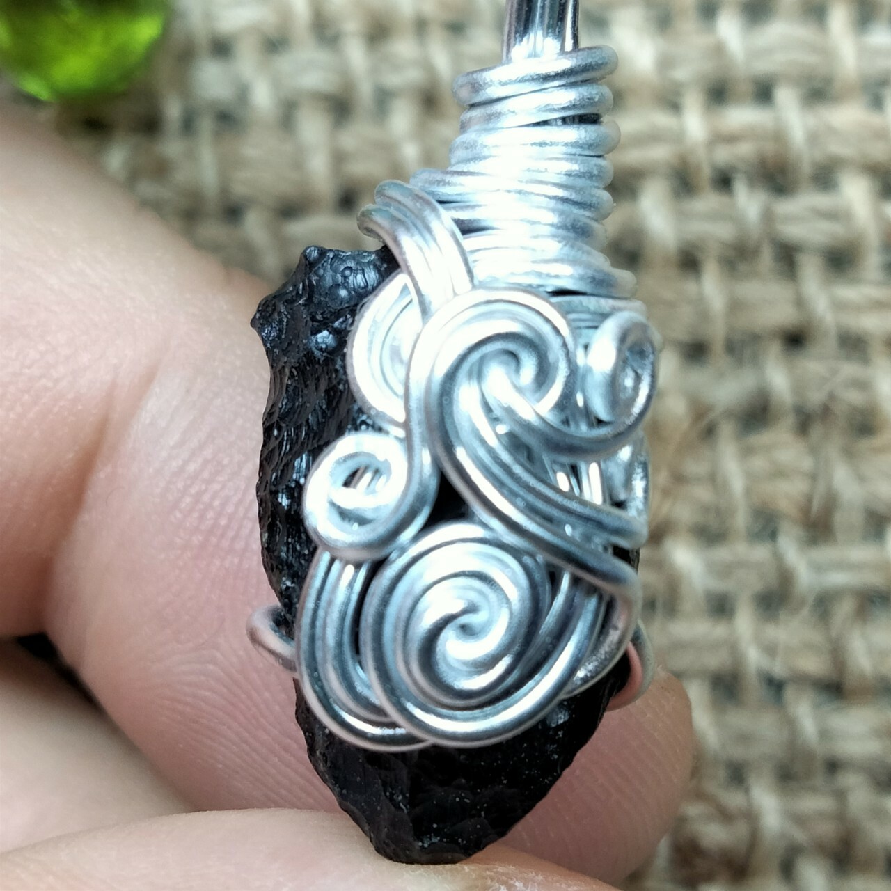 Raw Tektite Meteorite Wire Wrapped Pendants Handcrafted Artisan Jewelry ...