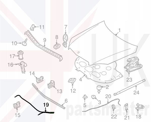 MERCEDES BENZ W204 RHD Engine Hood Release Cable A2048800859 for sale ...