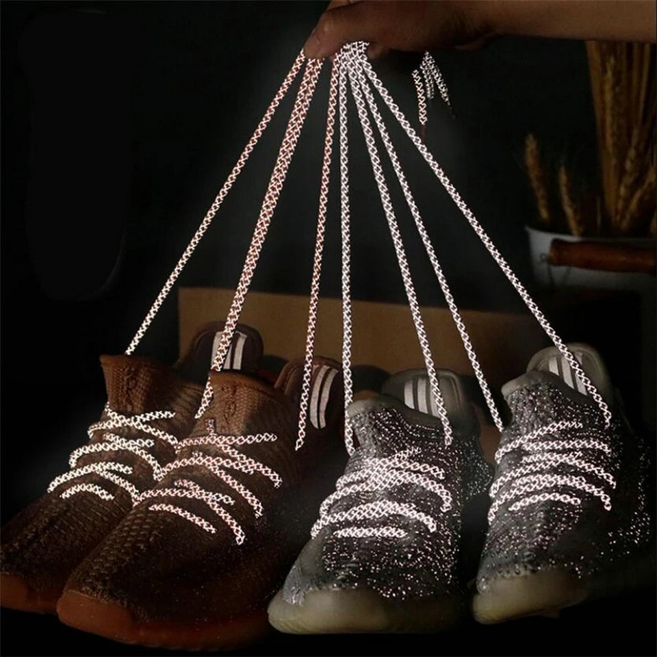 Premium ROUND Reflective SHOE LACES - Sport Sneaker Boot Casual Shoe ...
