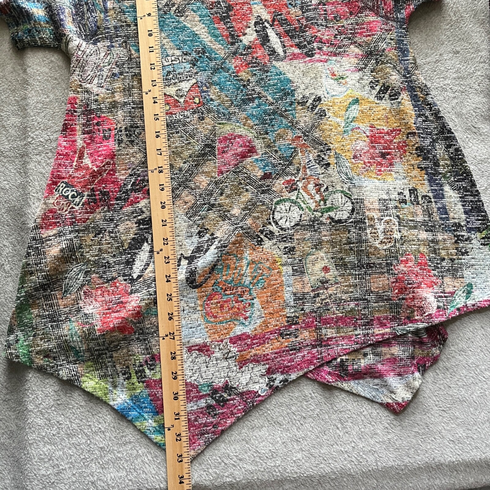 Inoah Top Women’s XL Colorful Wearable Art Love Summer Outdoor Fun ...