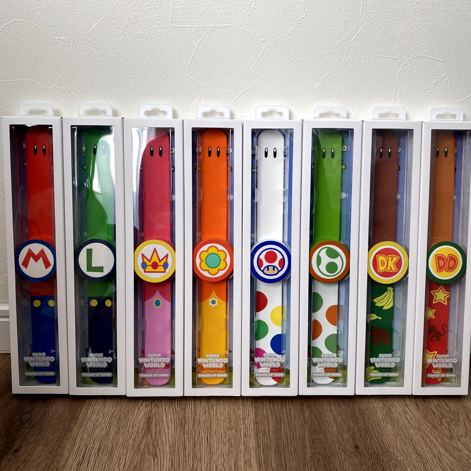 USJ Mario Power Up Band Complete 8 set Amiibo Super Nintendo World ...