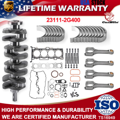 G4KH 2.0L Engine Rebuild Kit Crankshaft /Head Gasket Bolt for Hyundai ...