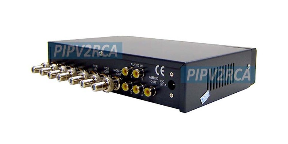 Premium Quad Video Processor Camera BNC RCA Video Switcher With Audio ...