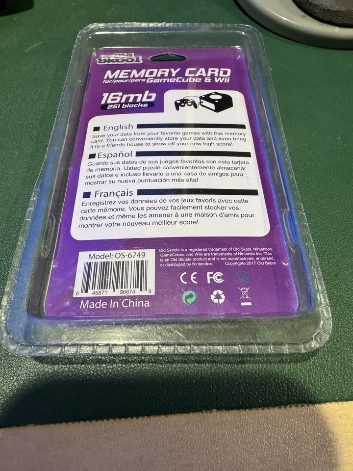 Old Skool 16MB White Memory Card for Nintendo GameCube & Wii | eBay