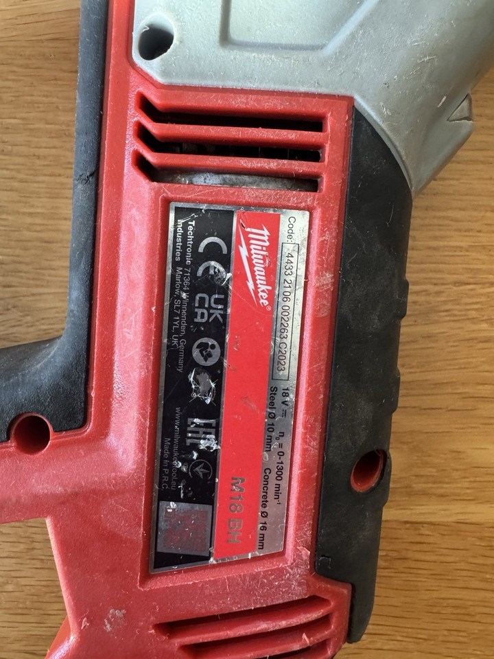 Milwaukee M18 BH 18V Cordless SDS Hammer Drill Bare Unit | eBay UK