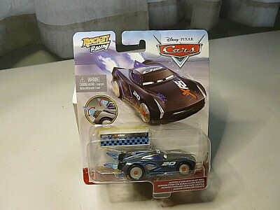 DISNEY PIXAR CARS ROCKET RACING XRS #20 JACKSON STORM WITH BLAST WALL ...