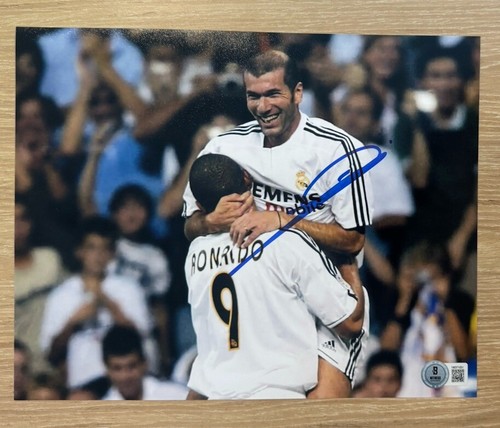 ZINEDINE ZIDANE SIGNED REAL MADRID 8X10 PHOTO BAS BECKETT | eBay